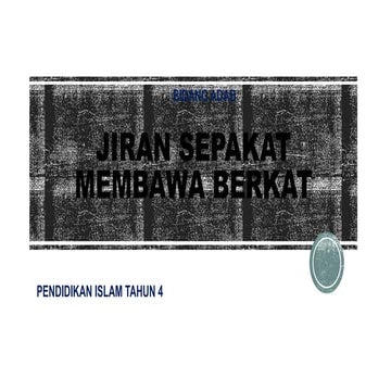 adab berjiran tahun 4 pendidikan islam kpm | PPTX