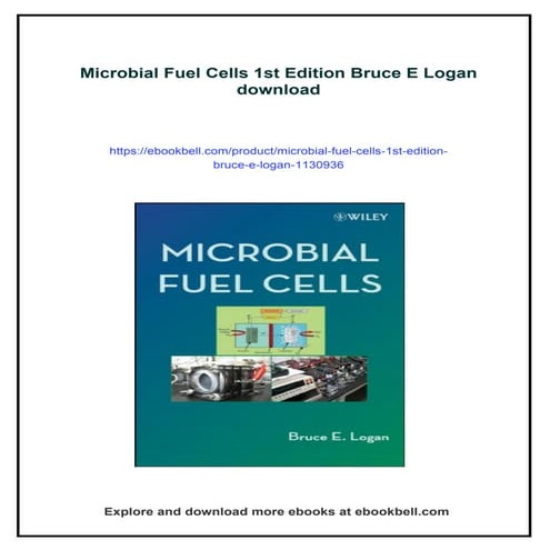 Microbial Fuel Cells 1st Edition Bruce E Logan | PDF