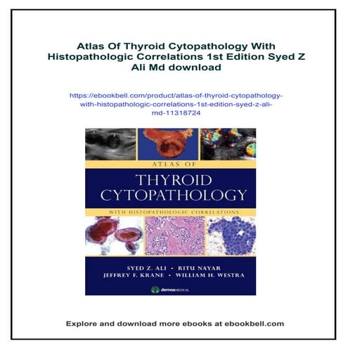 Atlas Of Thyroid Cytopathology With Histopathologic Correlations 1st ...