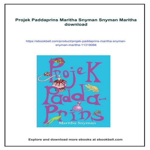 Projek Paddaprins Maritha Snyman Snyman Maritha | PDF
