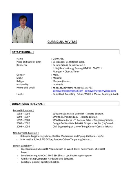 Curriculum vitae (draft) | PDF