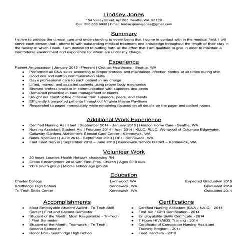 Lindsey Jones Resume 2015 - Google Docs | PDF