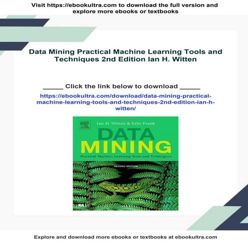 Data Mining Practical Machine Learning Tools and Techniques 2nd Edition Ian H. Witten | PDF