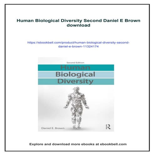 Human Biological Diversity Second Daniel E Brown | PDF