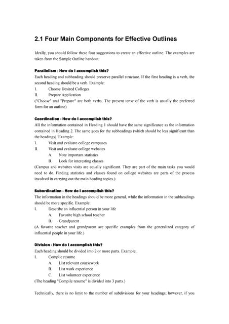 Outlining - EAPP | PPTX