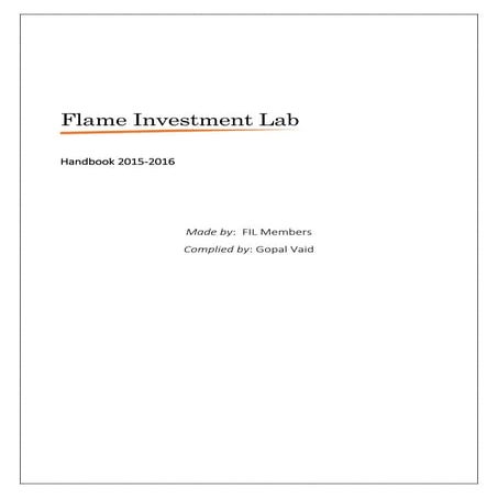 Flame Investment Lab | PDF | Financial Industry | Industries