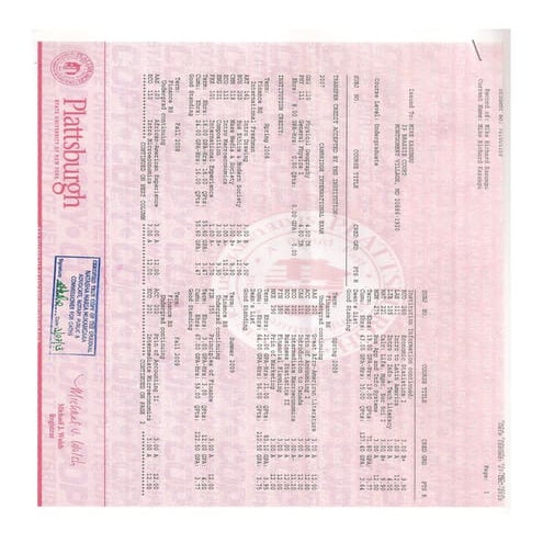 Undergraduate Transcripts | PDF