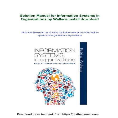 Solution Manual for Information Systems in Organizations by Wallace | PDF