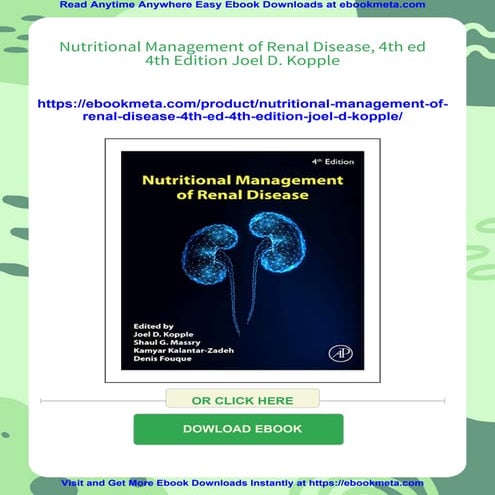 Nutritional Management of Renal Disease, 4th ed 4th Edition Joel D ...