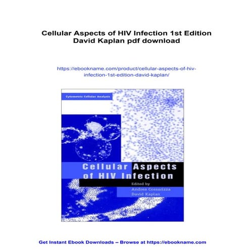 Cellular Aspects of HIV Infection 1st Edition David Kaplan | PDF