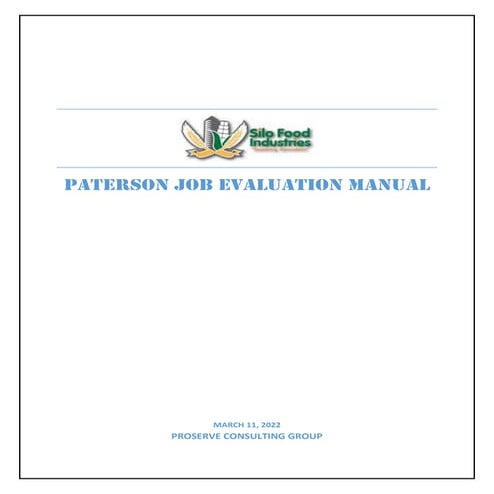 Paterson Framework of Job Evaluation at Workplace | PDF