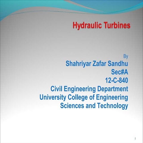 Hydraulic Turbines | PPT