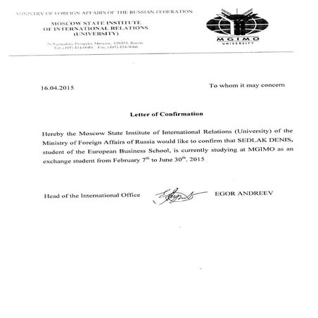 Denis Sedlak MGIMO - confirmation letter.PDF