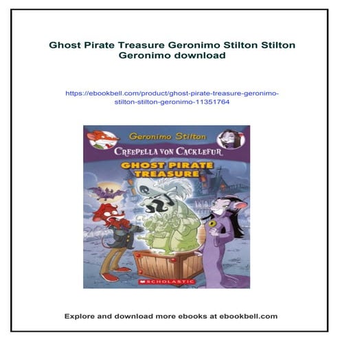 Ghost Pirate Treasure Geronimo Stilton Stilton Geronimo | PDF
