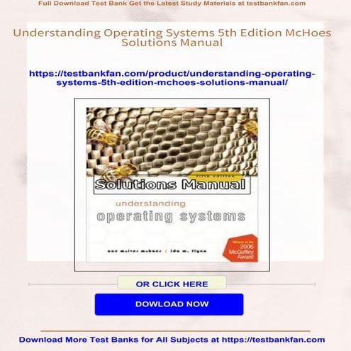 Complete Answer Guide for Understanding Operating Systems 5th Edition McHoes Solutions Manual | PDF