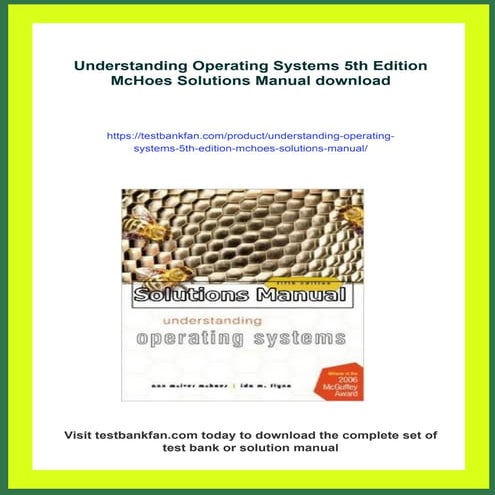 Understanding Operating Systems 5th Edition McHoes Solutions Manual | PDF