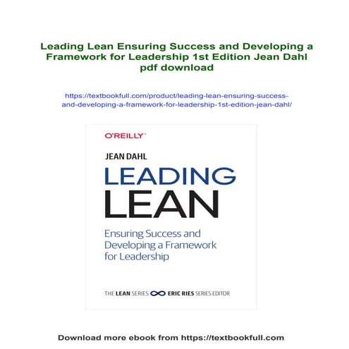 Leading Lean Ensuring Success and Developing a Framework for Leadership ...