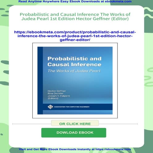Probabilistic and Causal Inference The Works of Judea Pearl 1st Edition ...
