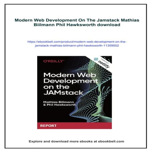 Modern Web Development On The Jamstack Mathias Biilmann Phil Hawksworth ...