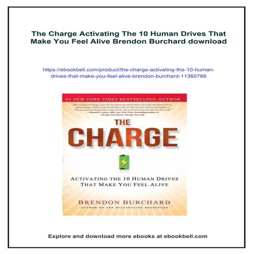 The Charge Activating The 10 Human Drives That Make You Feel Alive ...