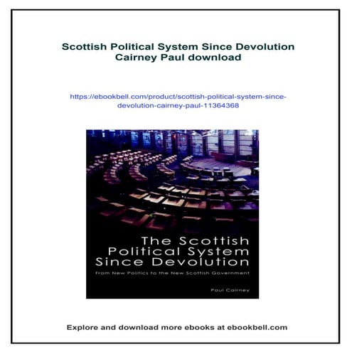 Scottish Political System Since Devolution Cairney Paul | PDF