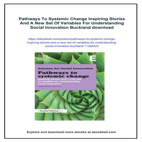 Pathways To Systemic Change Inspiring Stories And A New Set Of ...
