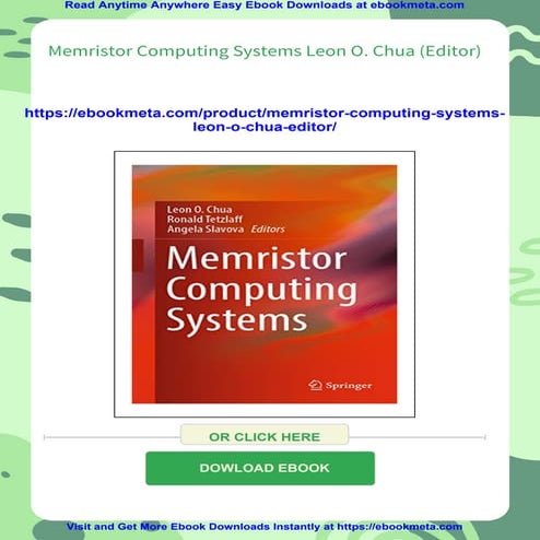 Memristor Computing Systems Leon O. Chua (Editor) | PDF