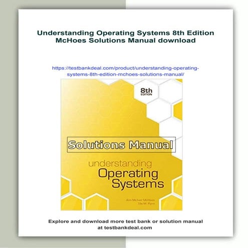 Understanding Operating Systems 8th Edition McHoes Solutions Manual | PDF