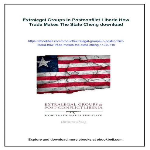 Extralegal Groups In Postconflict Liberia How Trade Makes The State ...