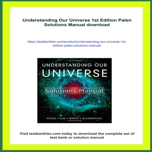 Understanding Our Universe 1st Edition Palen Solutions Manual | PDF
