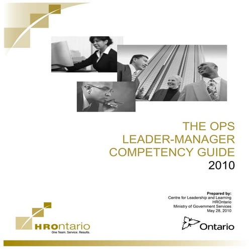 The OPS Leader-Manager Competency Guide | PDF