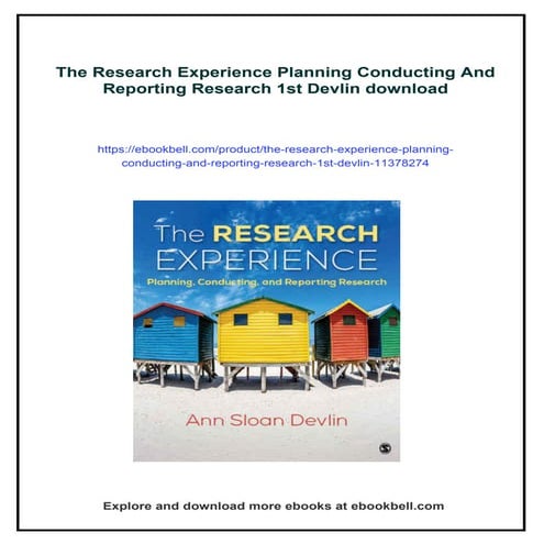 The Research Experience Planning Conducting And Reporting Research 1st Devlin | PDF