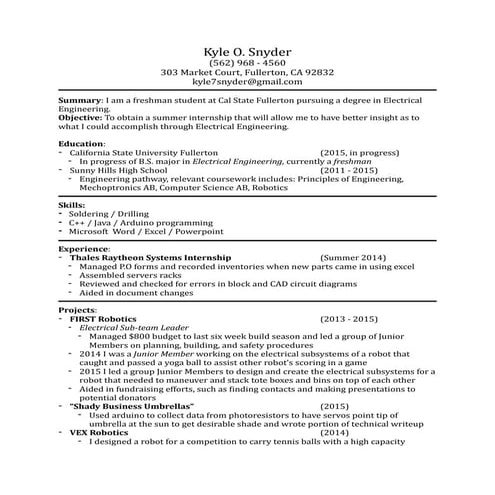 General Purpose Resume | PDF | Robotics | Technology & Computing
