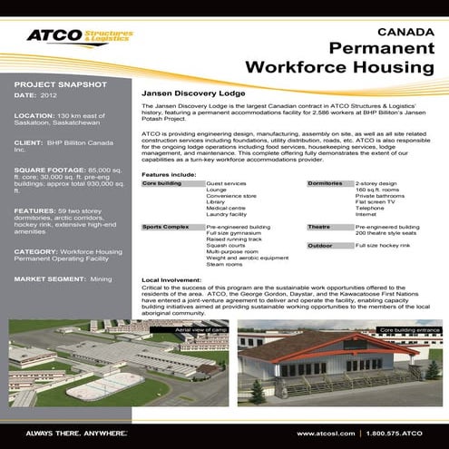 BHP Jansen Discovery Lodge - 2012 | PDF