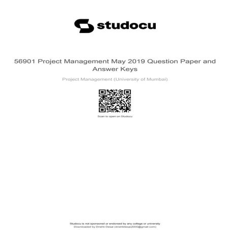 56901 Project Management May 2019 Question Paper and Answer Keys.pdf