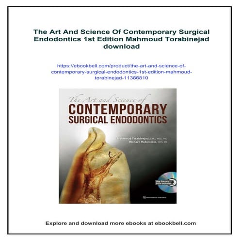 The Art And Science Of Contemporary Surgical Endodontics 1st Edition ...