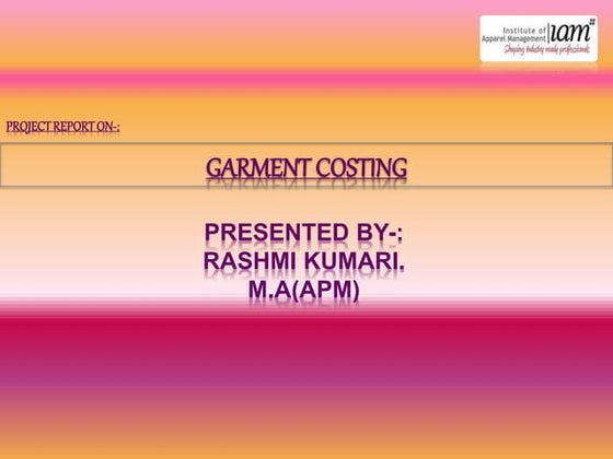 Garment Costing | PDF