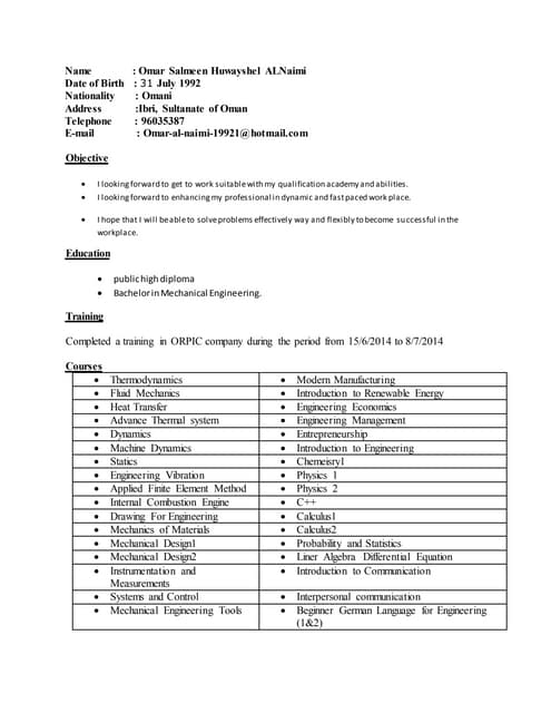 Resume- Rotating Equipment supervisor | DOC | Home Appliances | Home ...