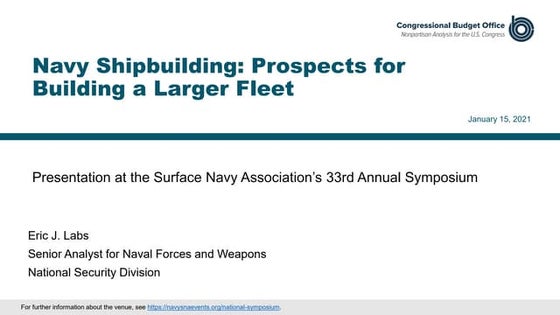 The 2019 Outlook for Navy Shipbuilding | PPT