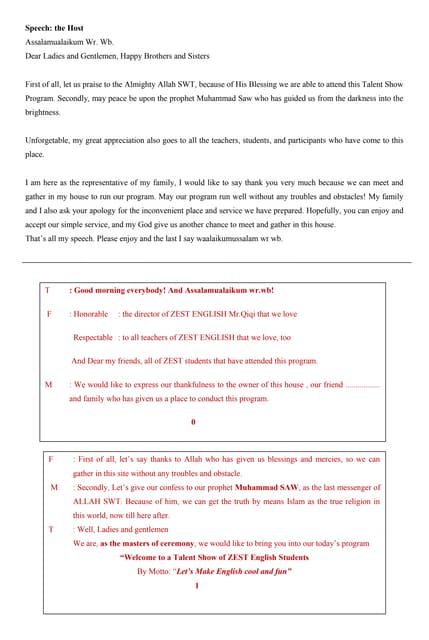 Example script for moderator | PPTX
