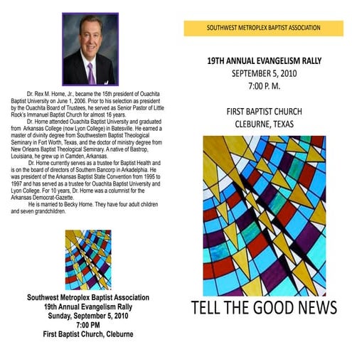 2010 Program Evangelism Rally | PDF