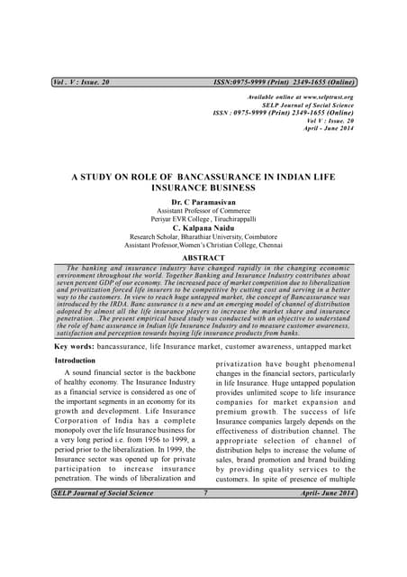 Bancassurance.ppt | Life Insurance | Insurance