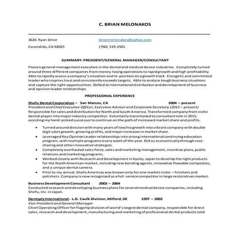 Brian Melonakos resume | DOCX