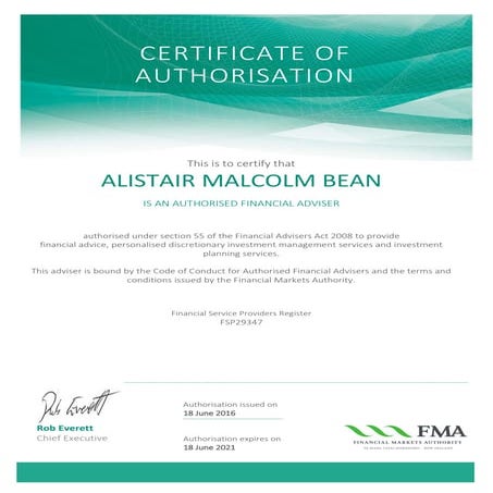 AFA Cert to 2021 AL Bean | PDF
