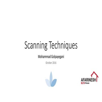 Scanning Techniques | PPT