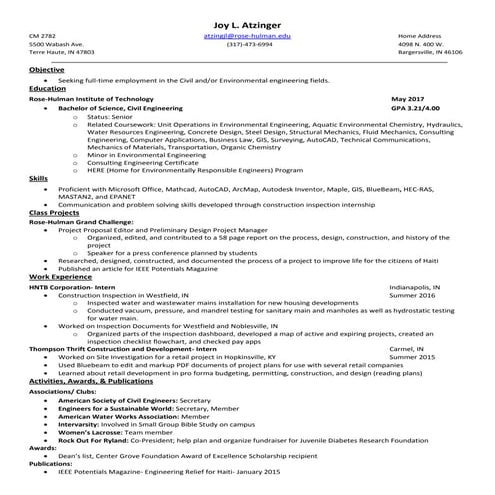 Anthony R. Ferrentino Resume Civil Engineering | DOCX