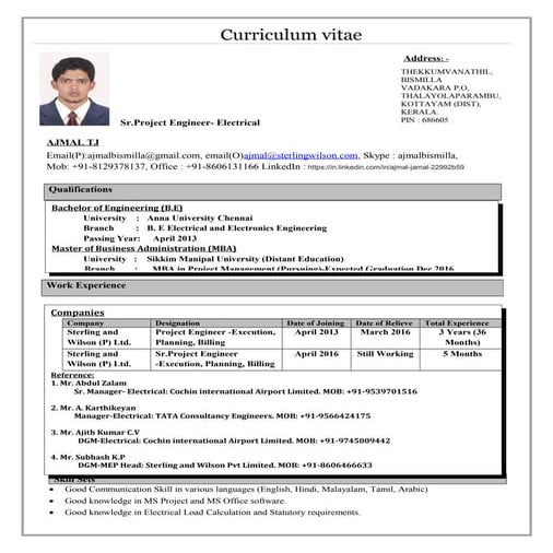 Ajmal Jamal CV | DOC