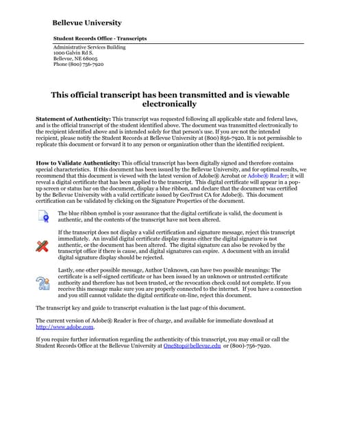 Parchment Official Transcript | PDF