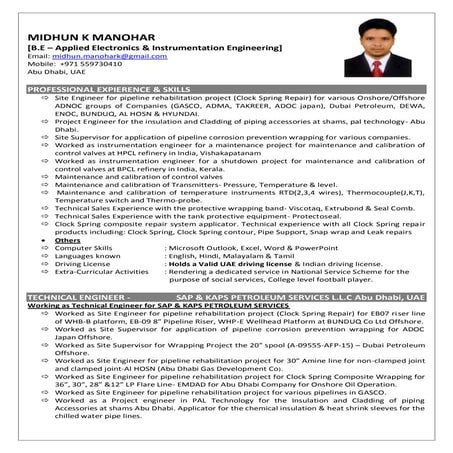 Resume Midhun-Nsi | PDF