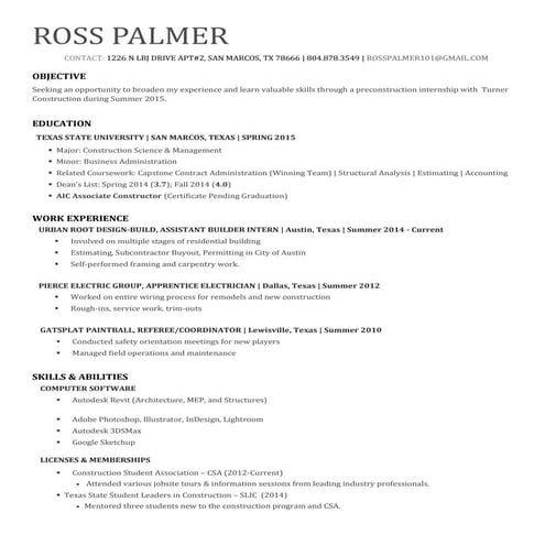 Resume2015 | DOC